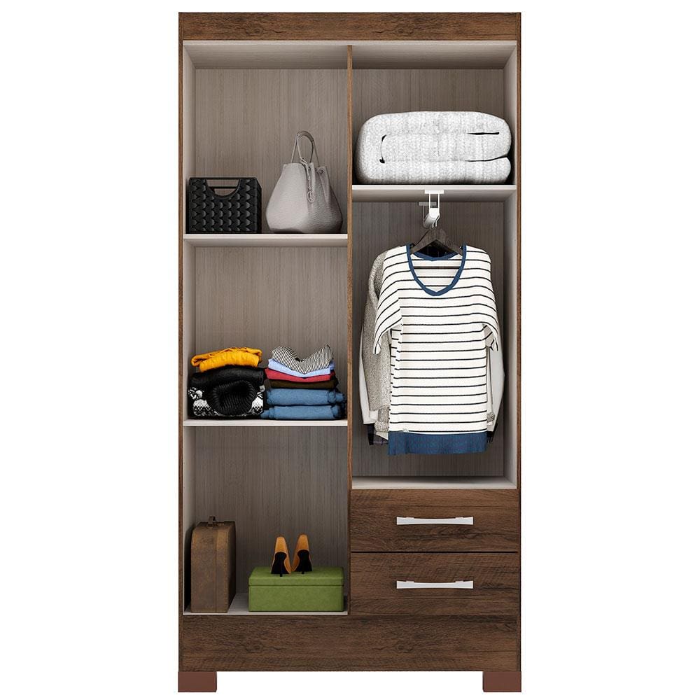 Guarda-Roupa Solteiro Rodial Imperatriz com 4 Portas, 4 Prateleiras, 2 ...